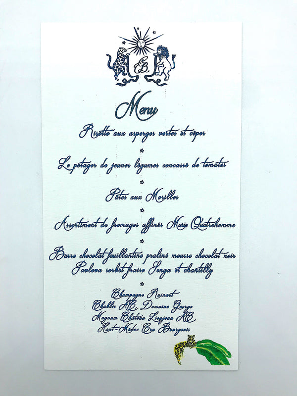 Menu personnalisé African Style | Mariage haut de gamme | BL Créations